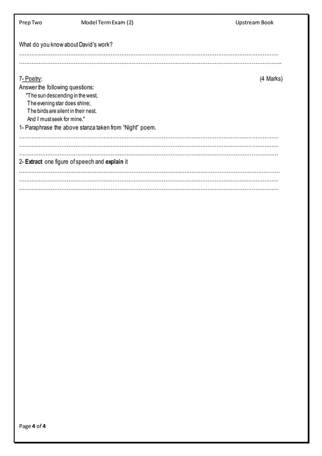 Upstream B2 Worksheet Units 1+2+3 | DOCX | Poetry | Books and Literature