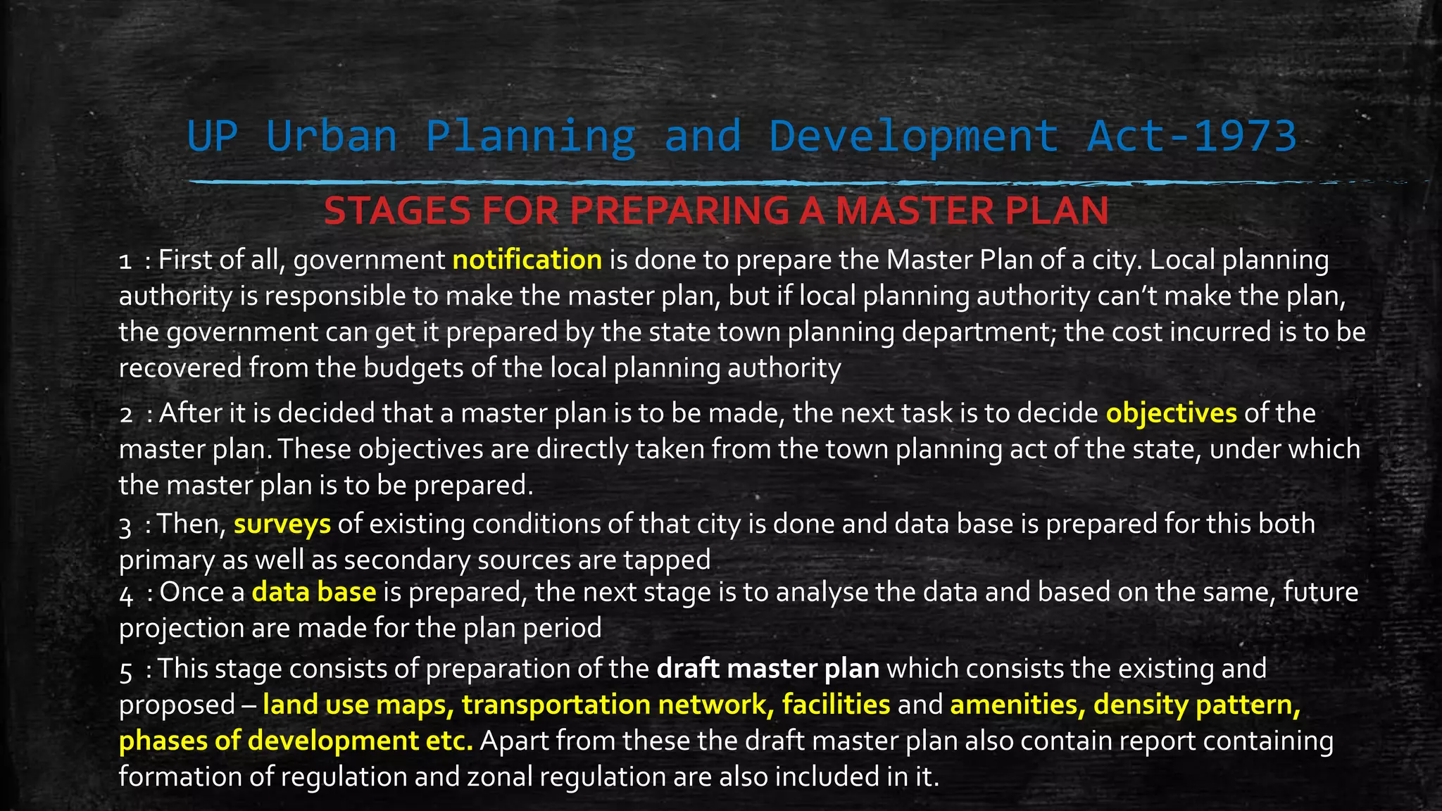 Uttar Pradesh Urban Planning and Development Act- 1973 | PPTX