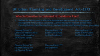 Uttar Pradesh Urban Planning and Development Act- 1973 | PPTX