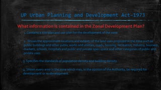Uttar Pradesh Urban Planning and Development Act- 1973 | PPTX