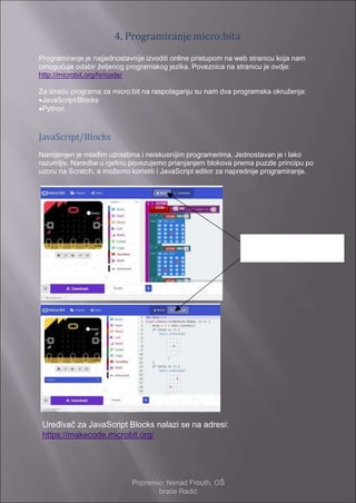 Upute za koristenje microbita (1) | PDF