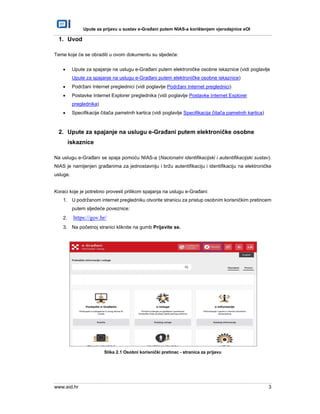 Upute za korištenje vjerodajnice e oi u sustavu nias | PDF