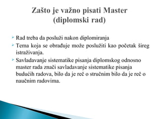 Uputstva za pisanje master rada | PPT