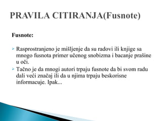 Uputstva za pisanje master rada | PPT