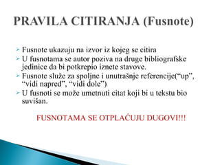 Uputstva za pisanje master rada | PPT