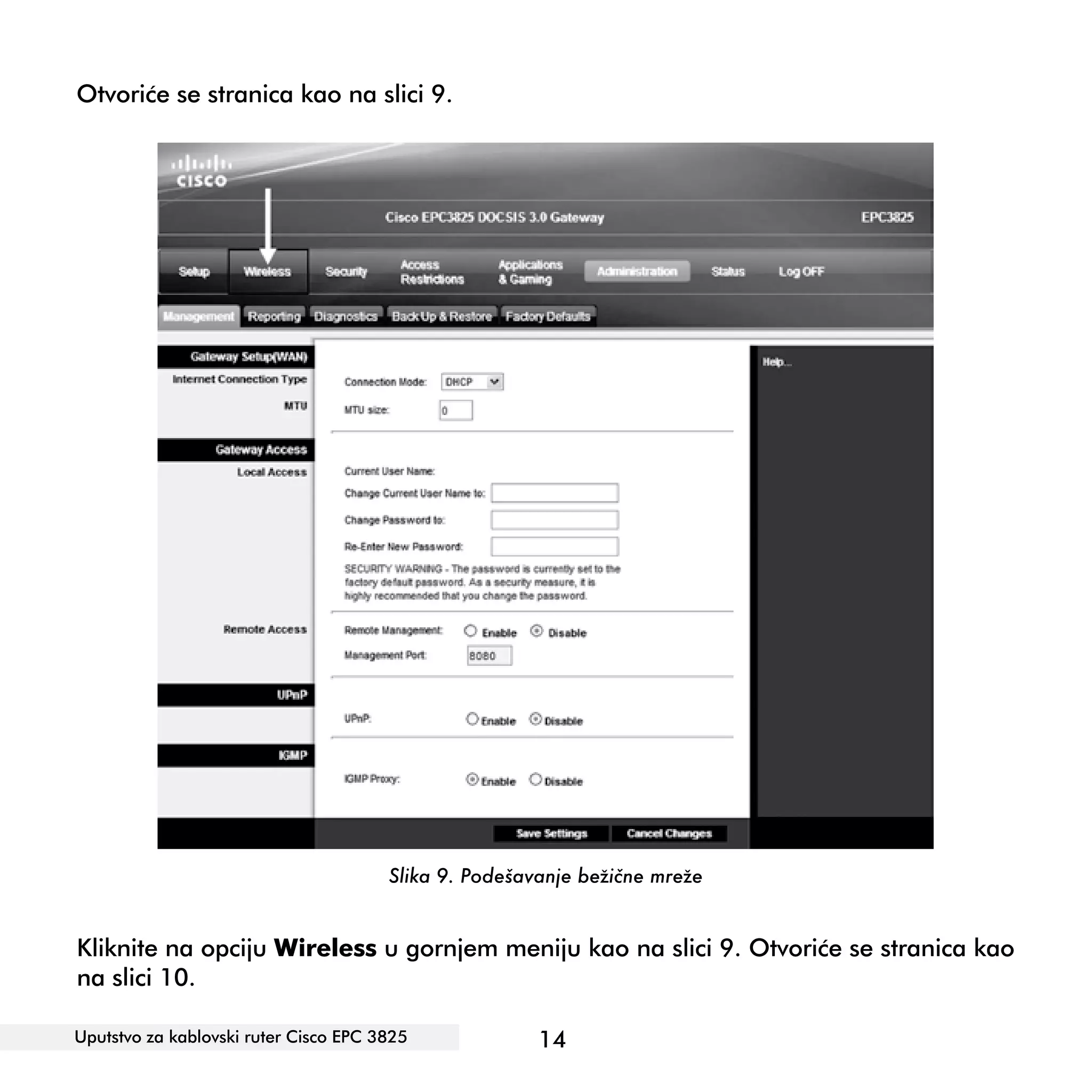 Uputstvo za-ruter-za-kablovski-internet-cissco-epc-3825-1 | PDF