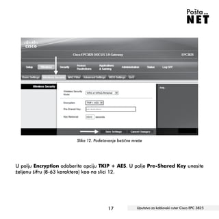 Uputstvo za-ruter-za-kablovski-internet-cissco-epc-3825-1 | PDF