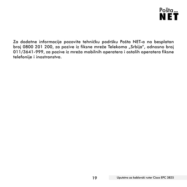 Uputstvo za-ruter-za-kablovski-internet-cissco-epc-3825-1 | PDF