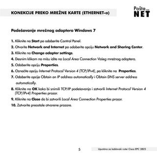 Uputstvo za-ruter-za-kablovski-internet-cissco-epc-3825-1 | PDF