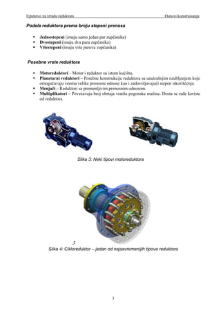 Uputstvo za izradu projektnog zadatka reduktor | PDF