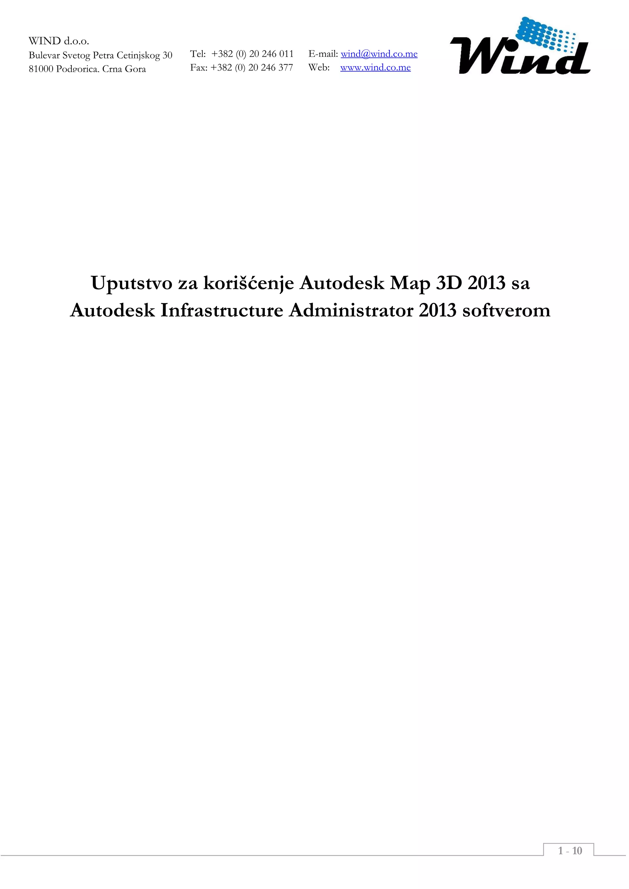 Uputstvo za korišćenje autodesk map 3 d | PDF