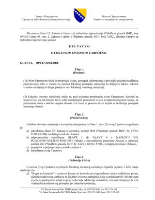 Uputstvo za lokalno izvozno carinjenje | PDF