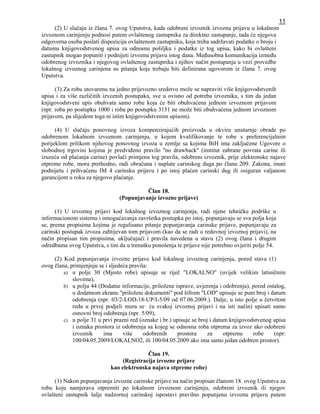 Uputstvo za lokalno izvozno carinjenje | PDF