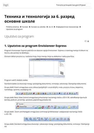Uputstvo za program uputstvo za program envisioneer express | PDF
