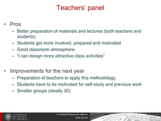 Flipped Classroom project at UPV | PPT