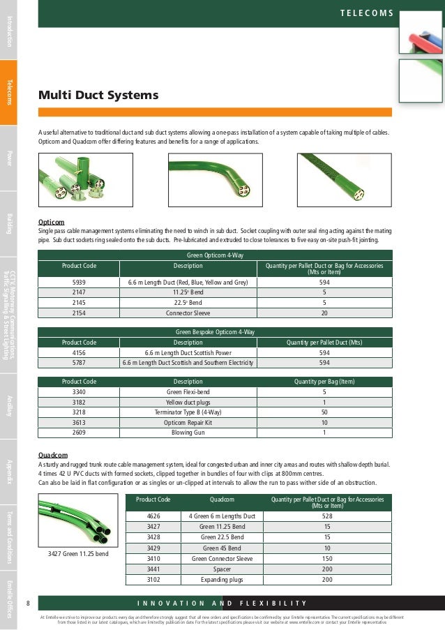 PE Cable Ducts Sub Ducts HDPE Cable Ducts Ducting Emtelle PE Cable ...
