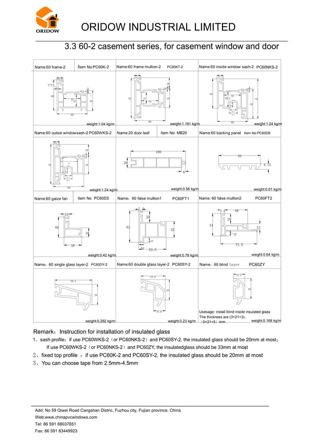 Upvc profile catalogue | PDF | Automotive