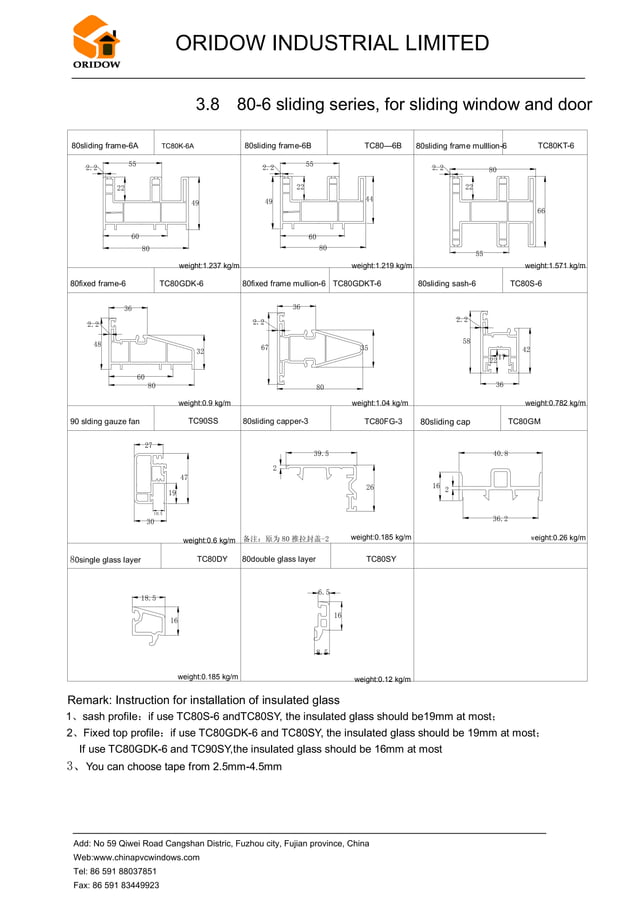 Upvc profile catalogue | PDF | Automotive