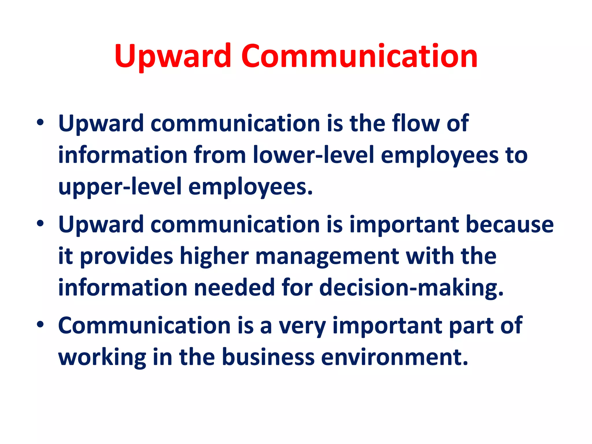 Upward communication | PPTX