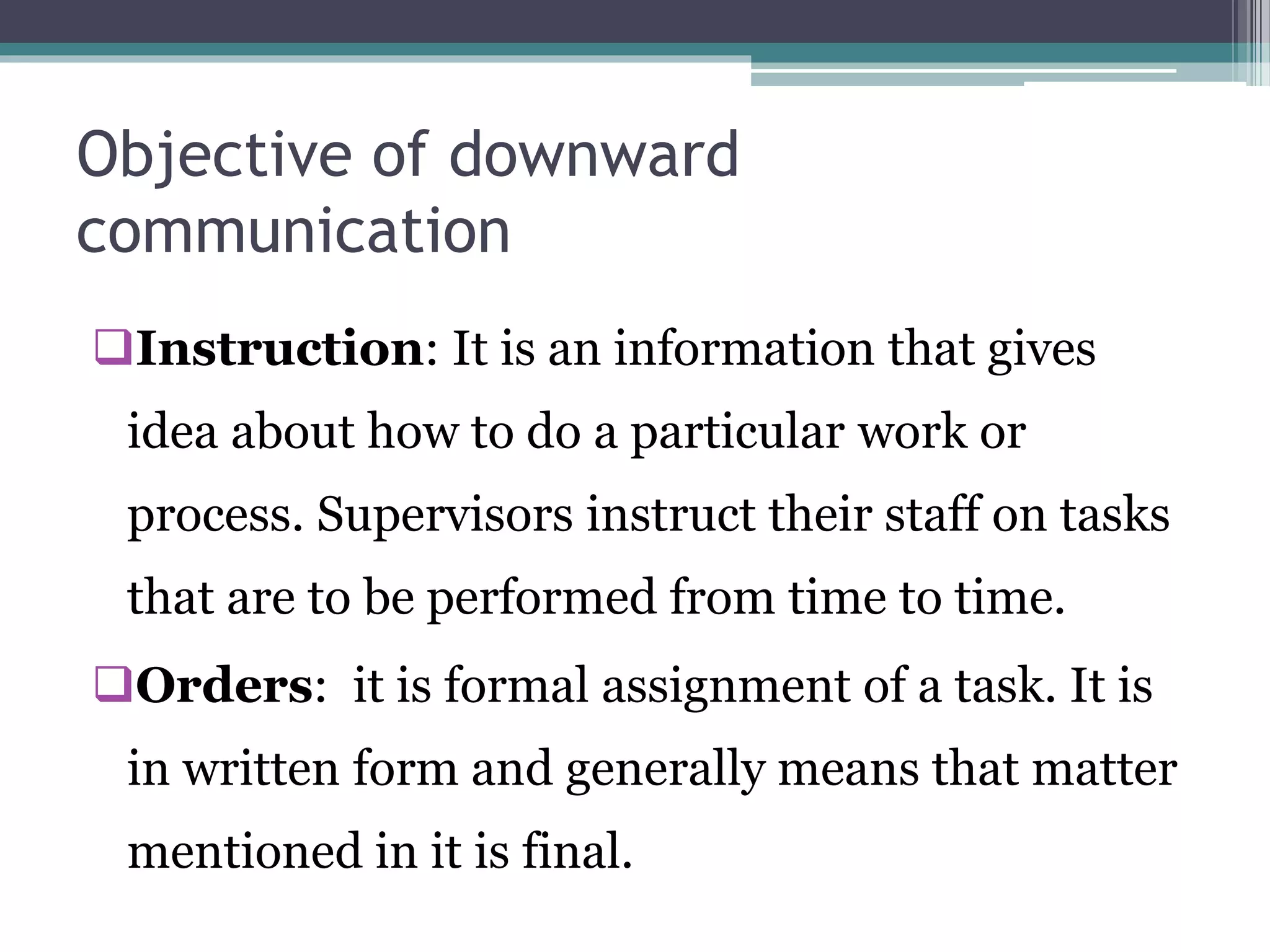 Upward communication and downward communication | PPTX