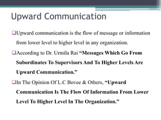 Upward communication and downward communication | PPTX