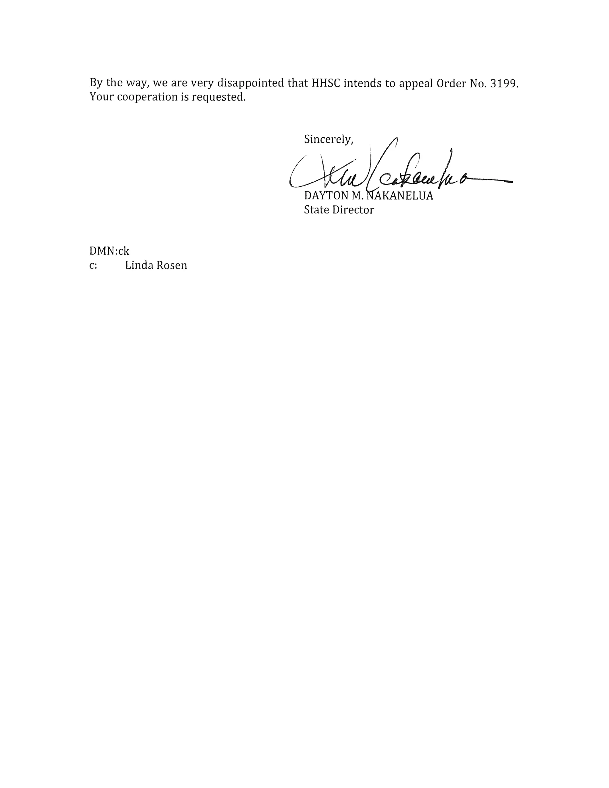 Nov. 14 letter from UPW to HHSC. | PDF