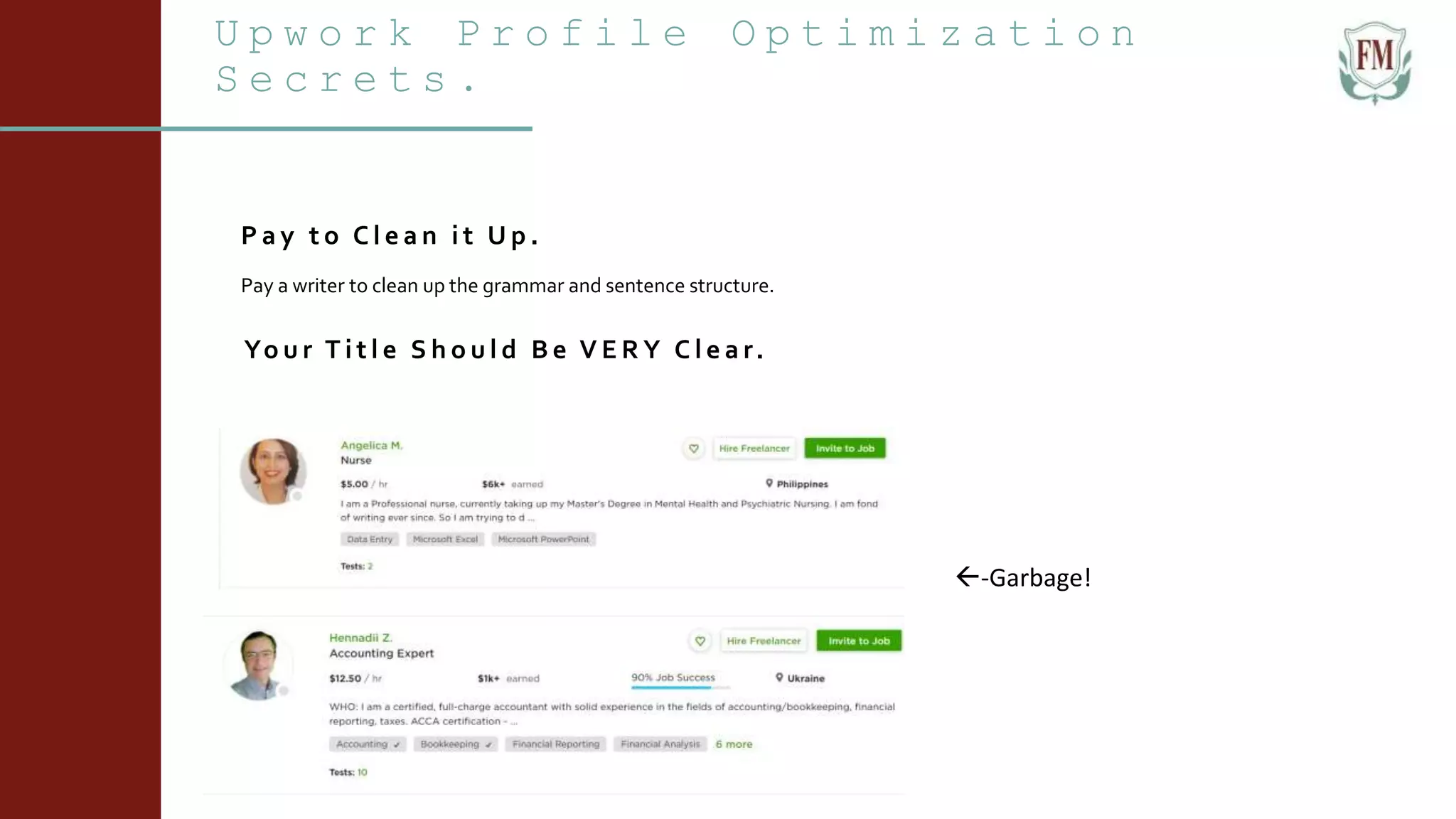 Upwork profile optimization secrets | PPTX