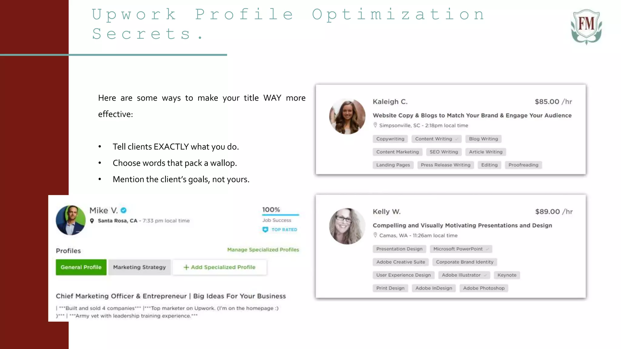Upwork profile optimization secrets | PPTX
