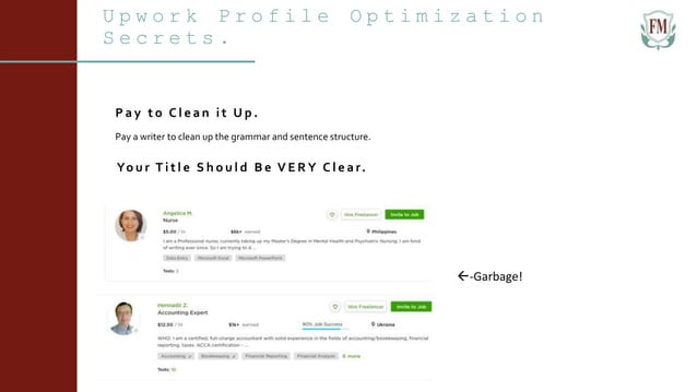 Upwork profile optimization secrets | PPTX