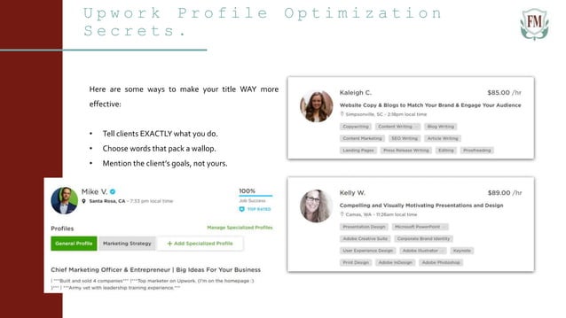 Upwork profile optimization secrets | PPTX