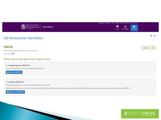 ORCID Implementations with University RIM Systems (University of Queensland, A. Thomas) | PDF ...