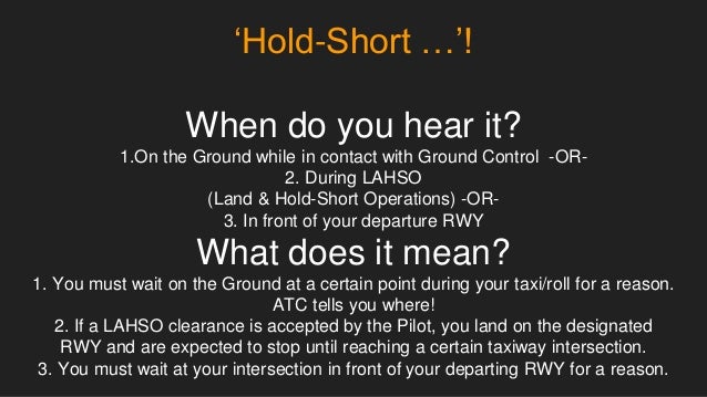ATC Communication - Phraseology - Common Terms (FAA/EASA)