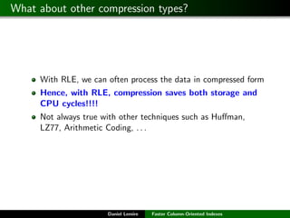 Faster Column-Oriented Indexes | PDF