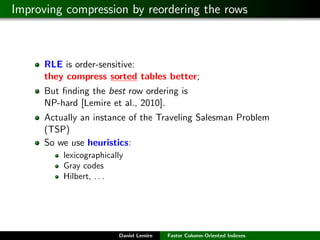 Faster Column-Oriented Indexes | PDF