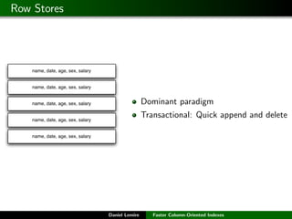 Faster Column-Oriented Indexes | PDF