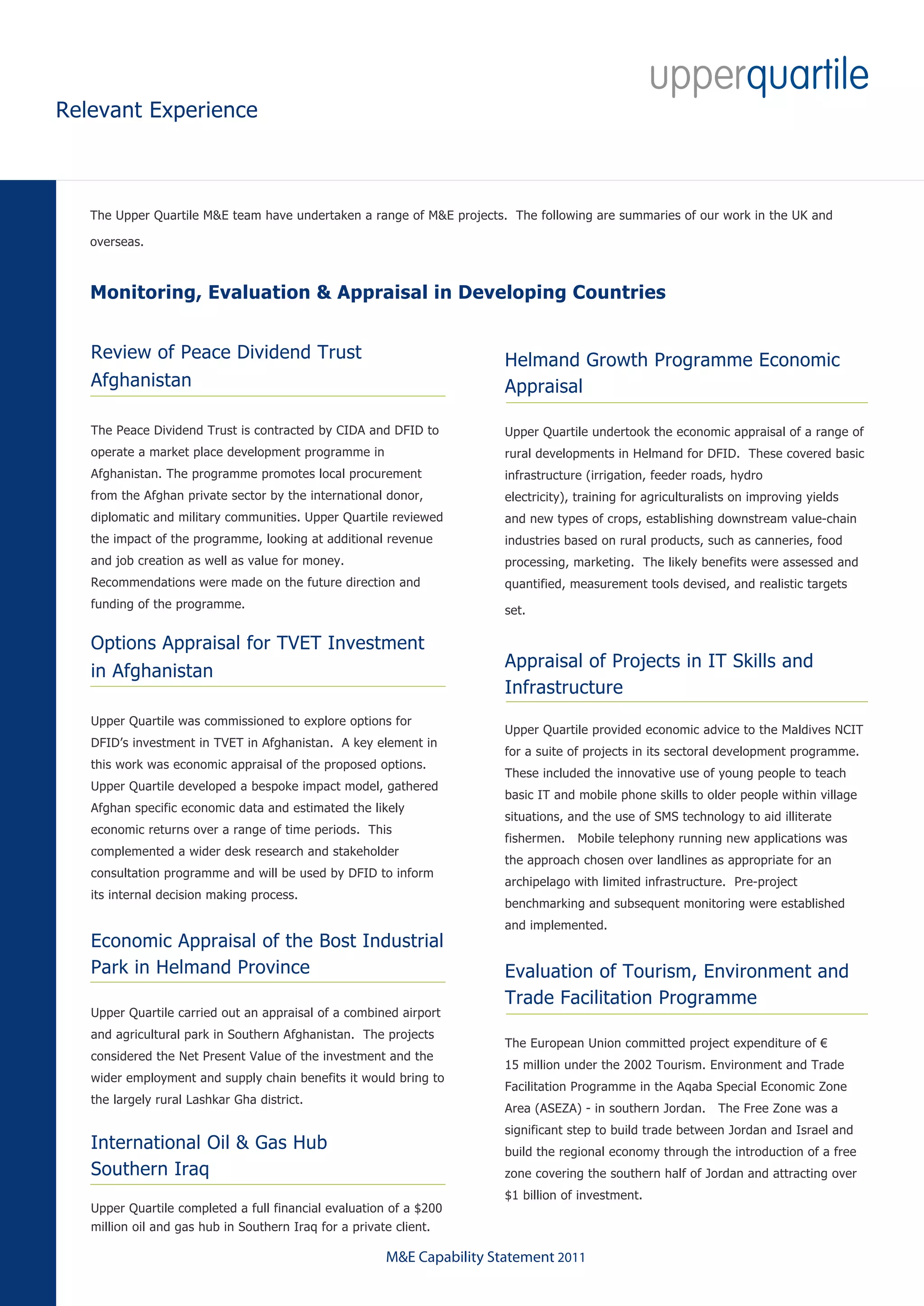 Capability Statement Monitoringand Evaluation | PDF