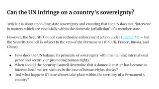 Understanding the UN model | PPTX | Political Issues & policy | Politics