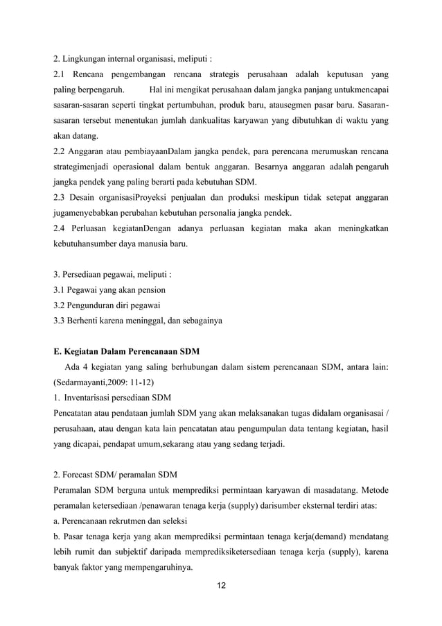 Makalah Metode Perencanaan Sumber Daya Manusia (SDM): Strategi dan Implementasi untuk Efisiensi ...