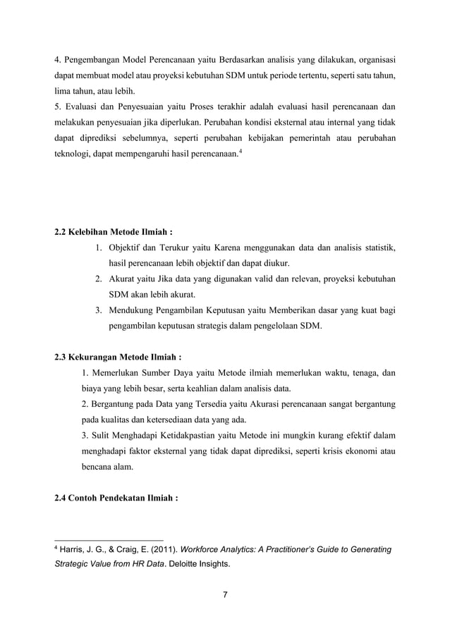 Makalah Metode Perencanaan Sumber Daya Manusia (SDM): Strategi dan Implementasi untuk Efisiensi ...