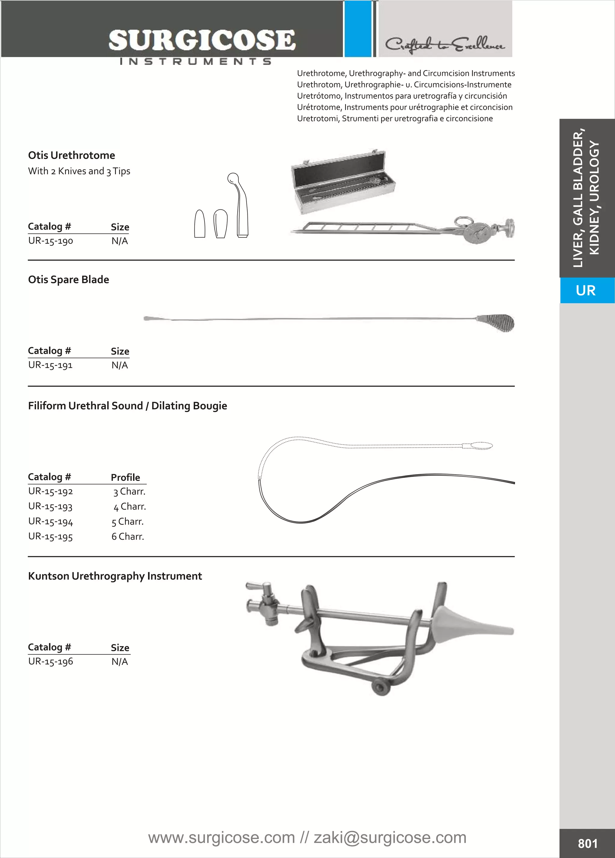 LIVER, GALL BLADER, KIDNEY, UROLOGY INSTRUMENTS [SURGICOSE] | PDF