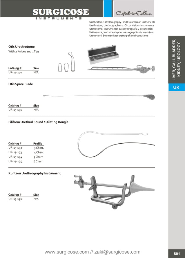 LIVER, GALL BLADER, KIDNEY, UROLOGY INSTRUMENTS [SURGICOSE] | PDF