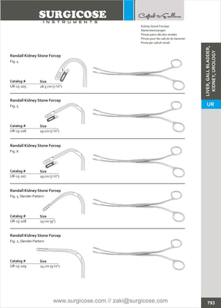 LIVER, GALL BLADER, KIDNEY, UROLOGY INSTRUMENTS [SURGICOSE] | PDF