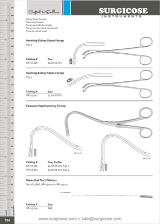 LIVER, GALL BLADER, KIDNEY, UROLOGY INSTRUMENTS [SURGICOSE] | PDF