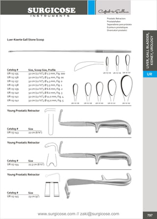 LIVER, GALL BLADER, KIDNEY, UROLOGY INSTRUMENTS [SURGICOSE] | PDF