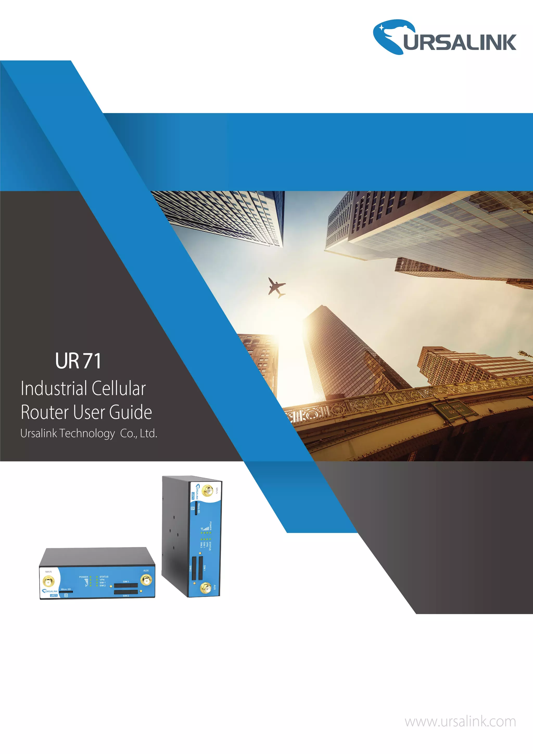 Ursalink UR71 Industrial Cellular Router User Guide | PDF | Computer Networking | Computing