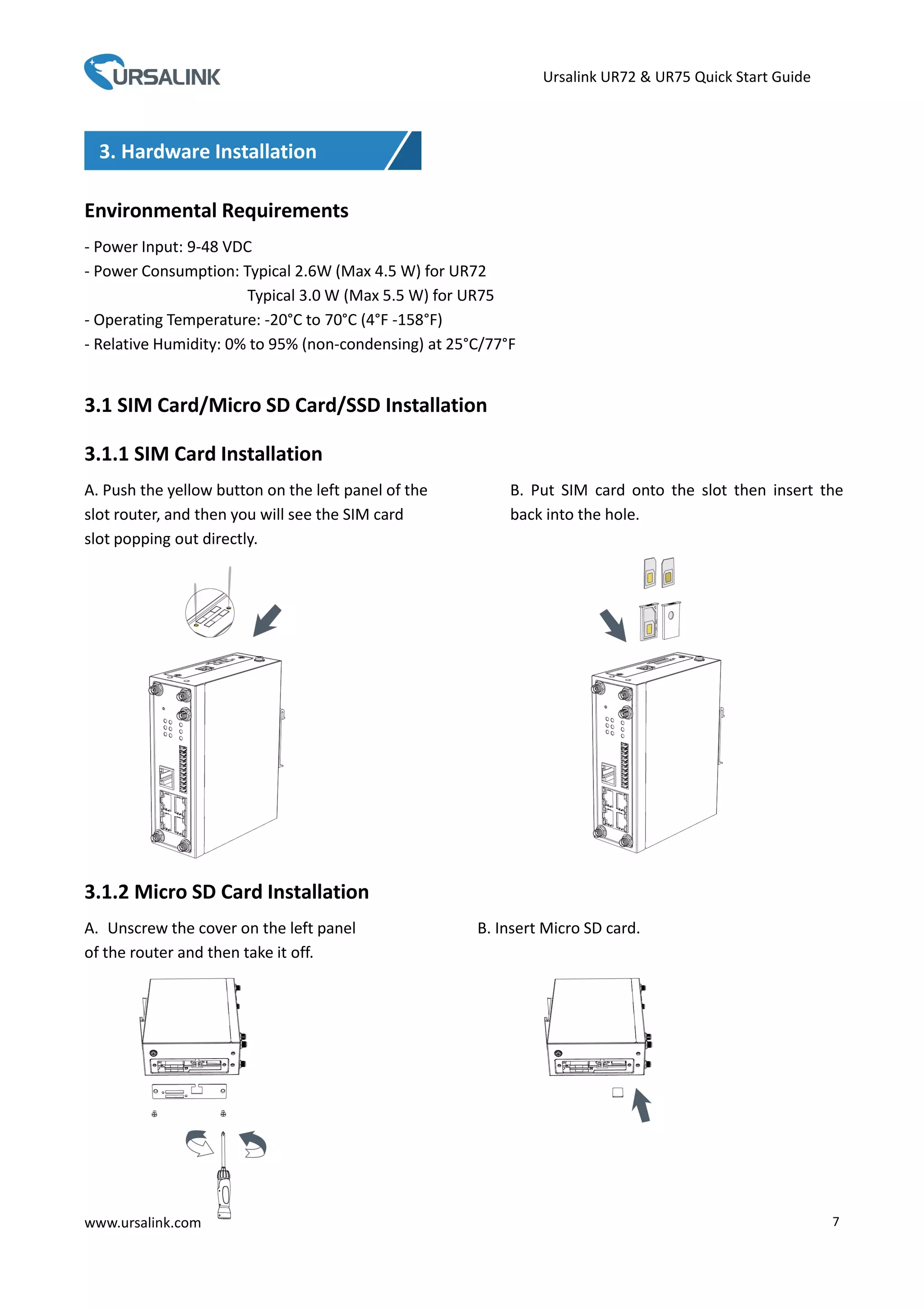 Ursalink UR75 Industrial Cellular Router Quick Start Guide | PDF
