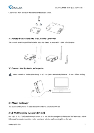 Ursalink UR75 Industrial Cellular Router Quick Start Guide | PDF