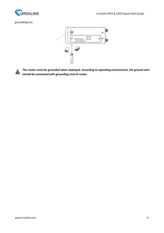 Ursalink UR75 Industrial Cellular Router Quick Start Guide | PDF