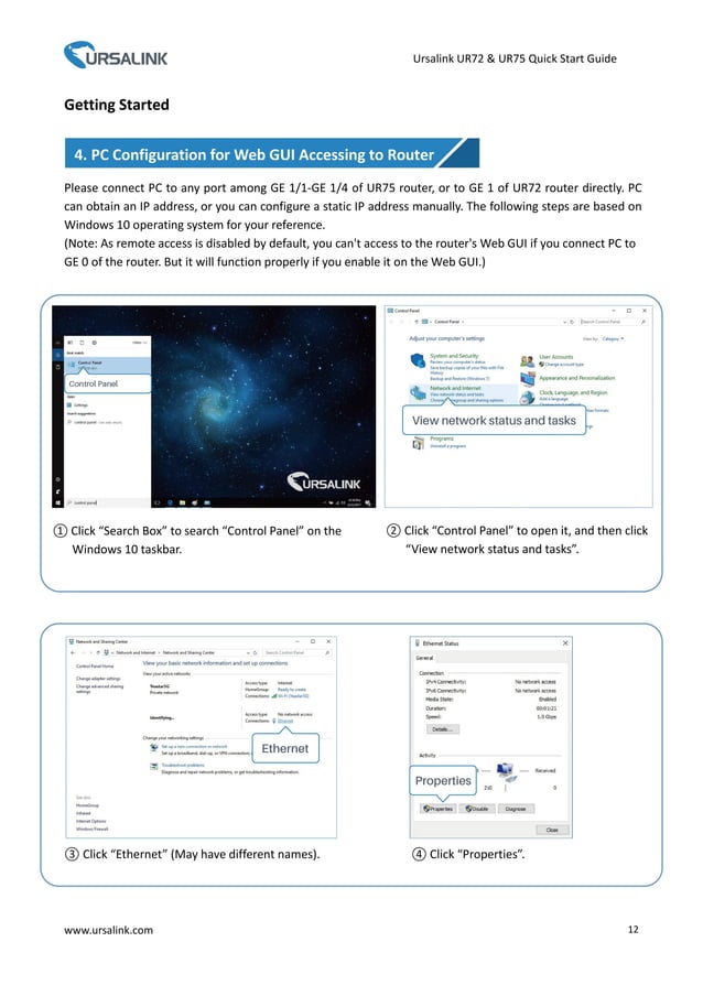 Ursalink UR75 Industrial Cellular Router Quick Start Guide | PDF