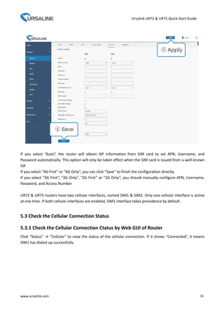Ursalink UR75 Industrial Cellular Router Quick Start Guide | PDF